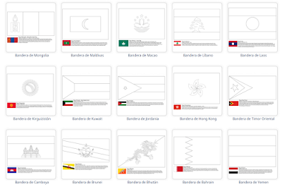 Escuela infantil castillo de Blanca: COLOREAR BANDERAS DEL MUNDO