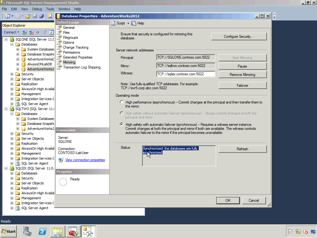 SQL Server 2012 database mirroring step by step. - Mominul's Blog