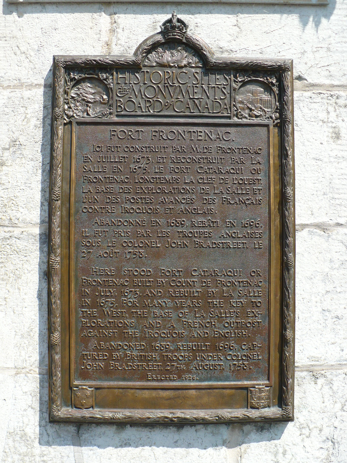Ontario War Memorials: Kingston - Fort Frontenac
