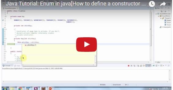 JAVA EE: Java Tutorial: Enum in java[How to define a constructor in enum]