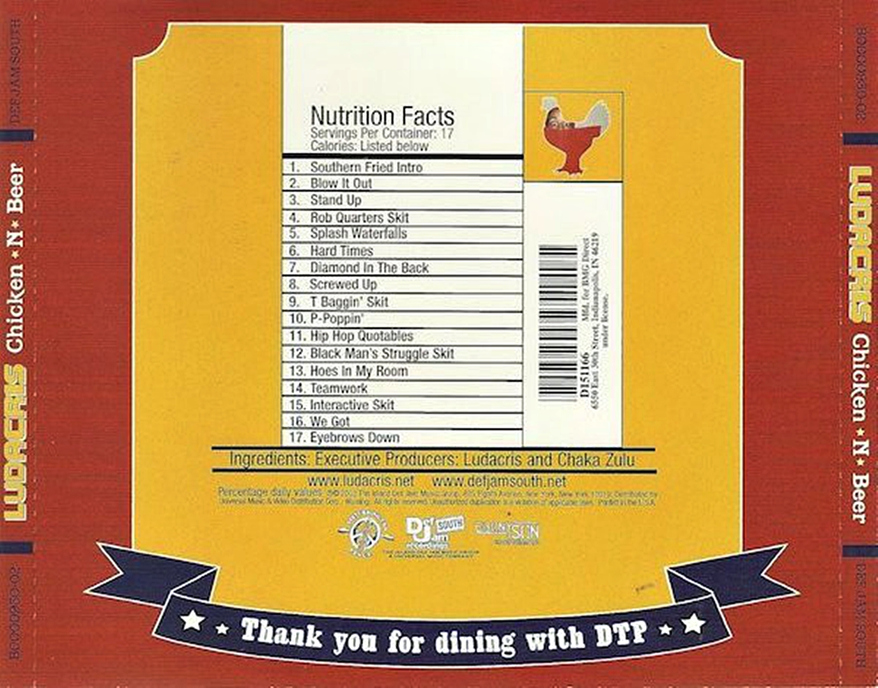 Mundo Dos Encartes / World Of Booklets: Ludacris - Chicken 'N' Beer (2003)