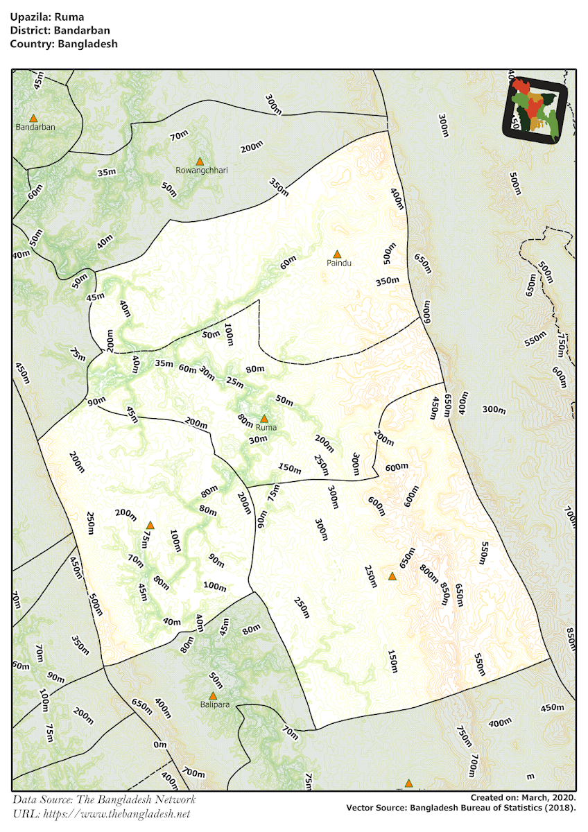 3 Detailed Maps of Ruma Upazila, Bandarban, Bangladesh - Tourism ...
