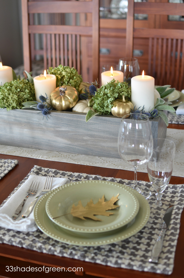33 Shades of Green: Fall Decorating - DIY Tablescape