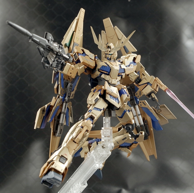Custom Build: RG 1/144 Unicorn Gundam 03 Phenex