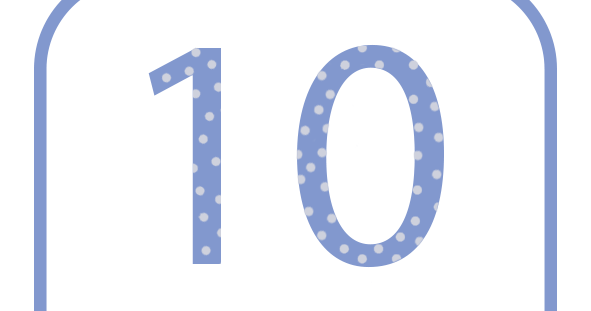 Number 10 flashcard for Kids