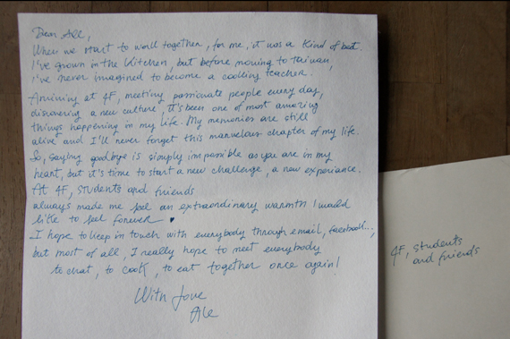 4F COOKING HOME: A Letter from Pepe