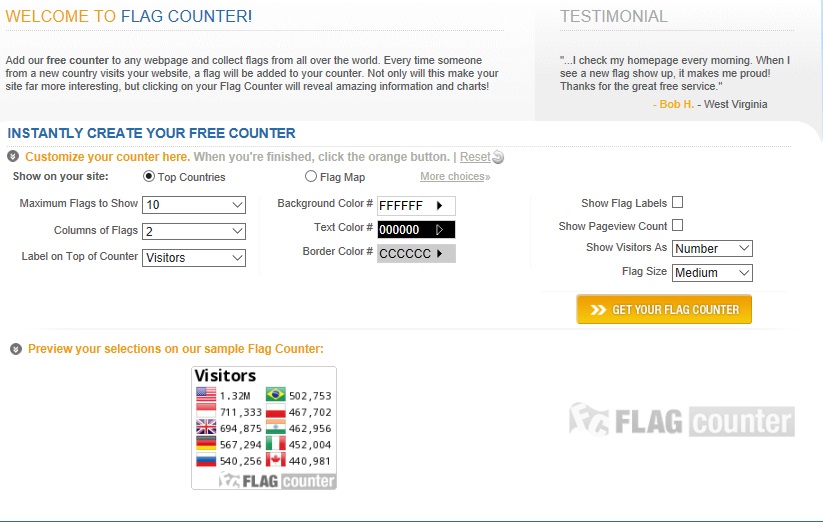 Cara menambahkan widget flag counter pada blog