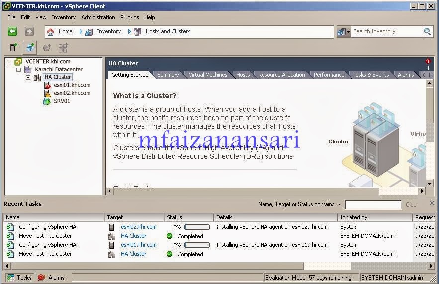 Virtualization: VMware High Availability (VMHA) Configuration