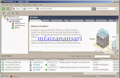 Virtualization: VMware High Availability (VMHA) Configuration
