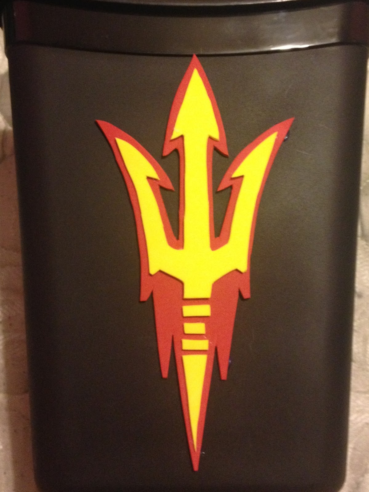 The Busy Broad: ASU Sun Devils Trash Can DIY
