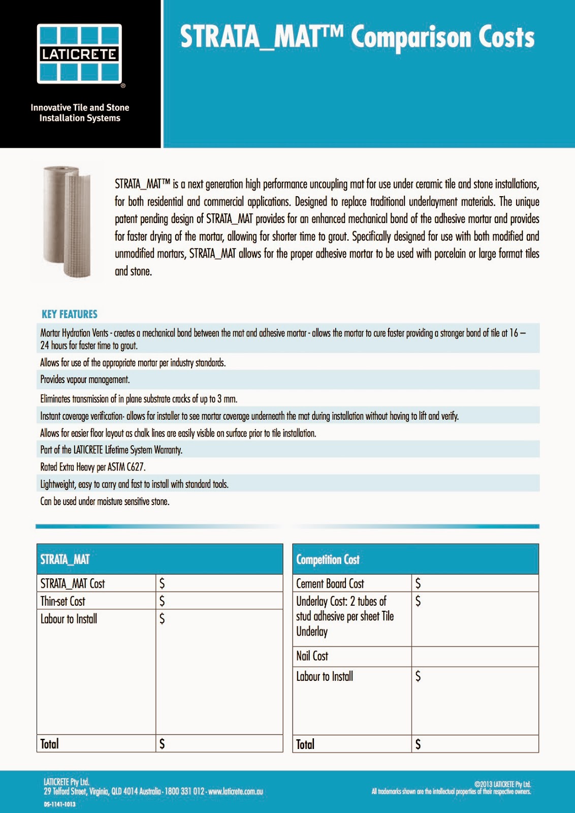 Laticrete Conversations: Strata_Mat vs Board Cost Comparison