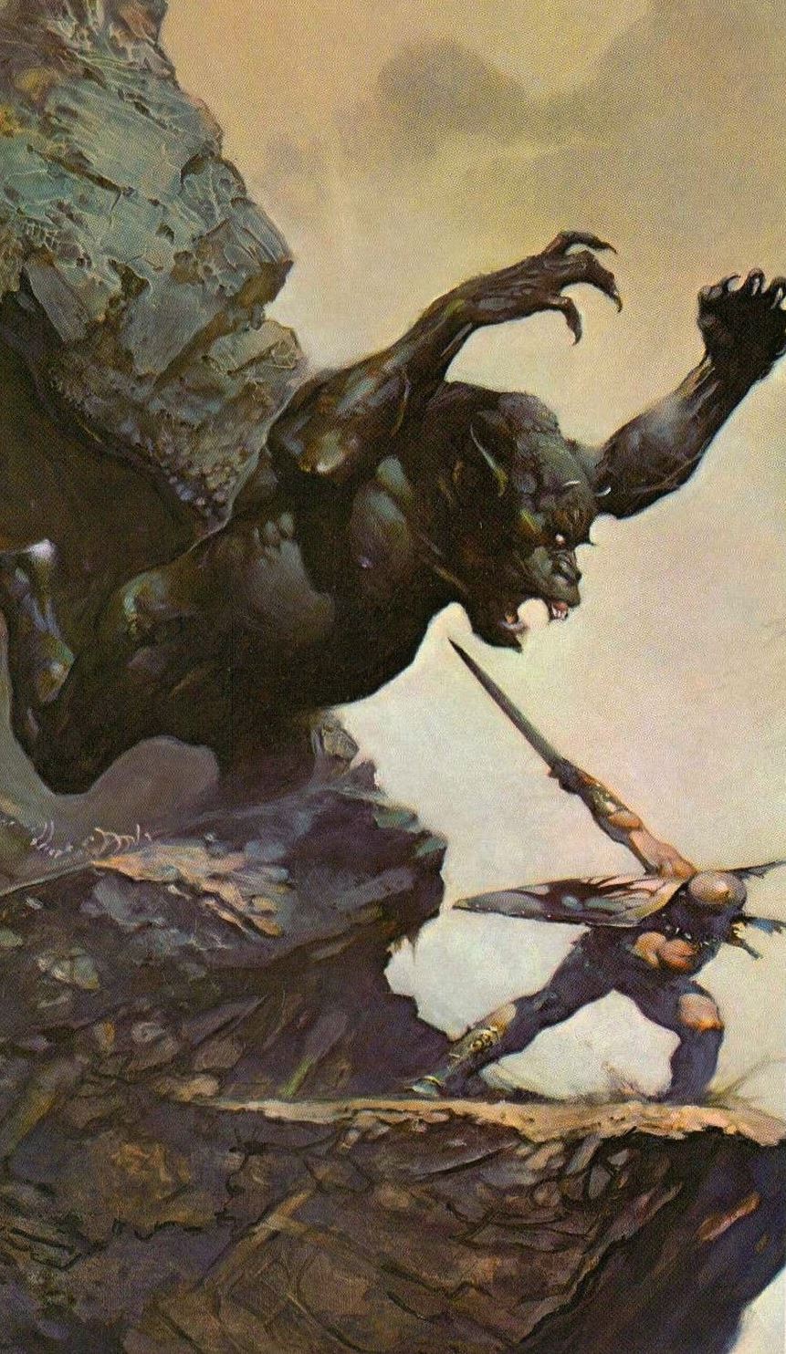 Cap'n's Comics: The Cave Demon by Frank Frazetta