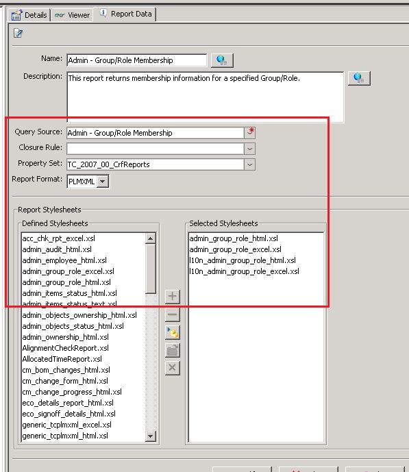 Teamcenter PLM: Teamcenter Report Framework