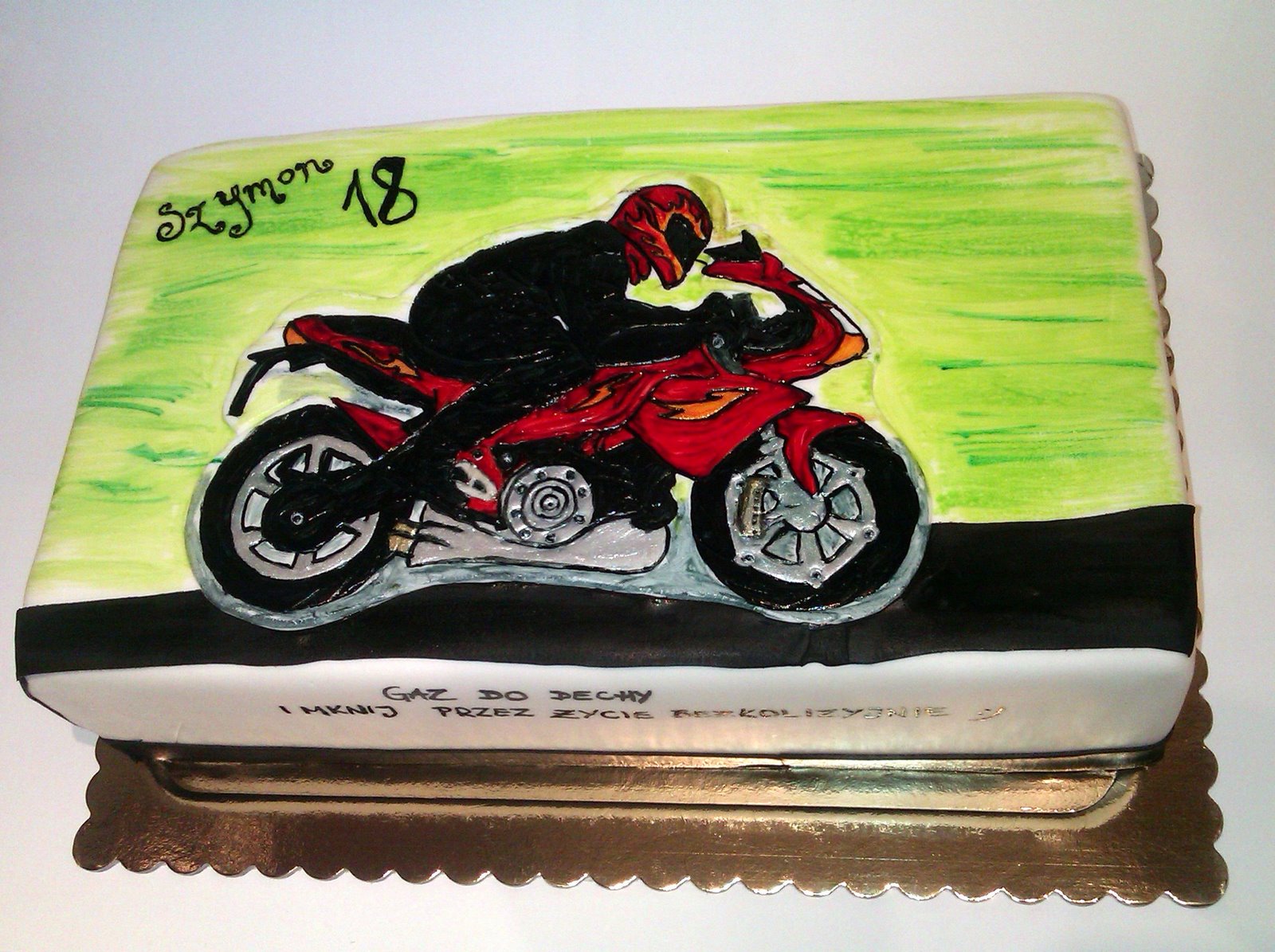 Torty na wypasie... Gdynia: Tort z motorem