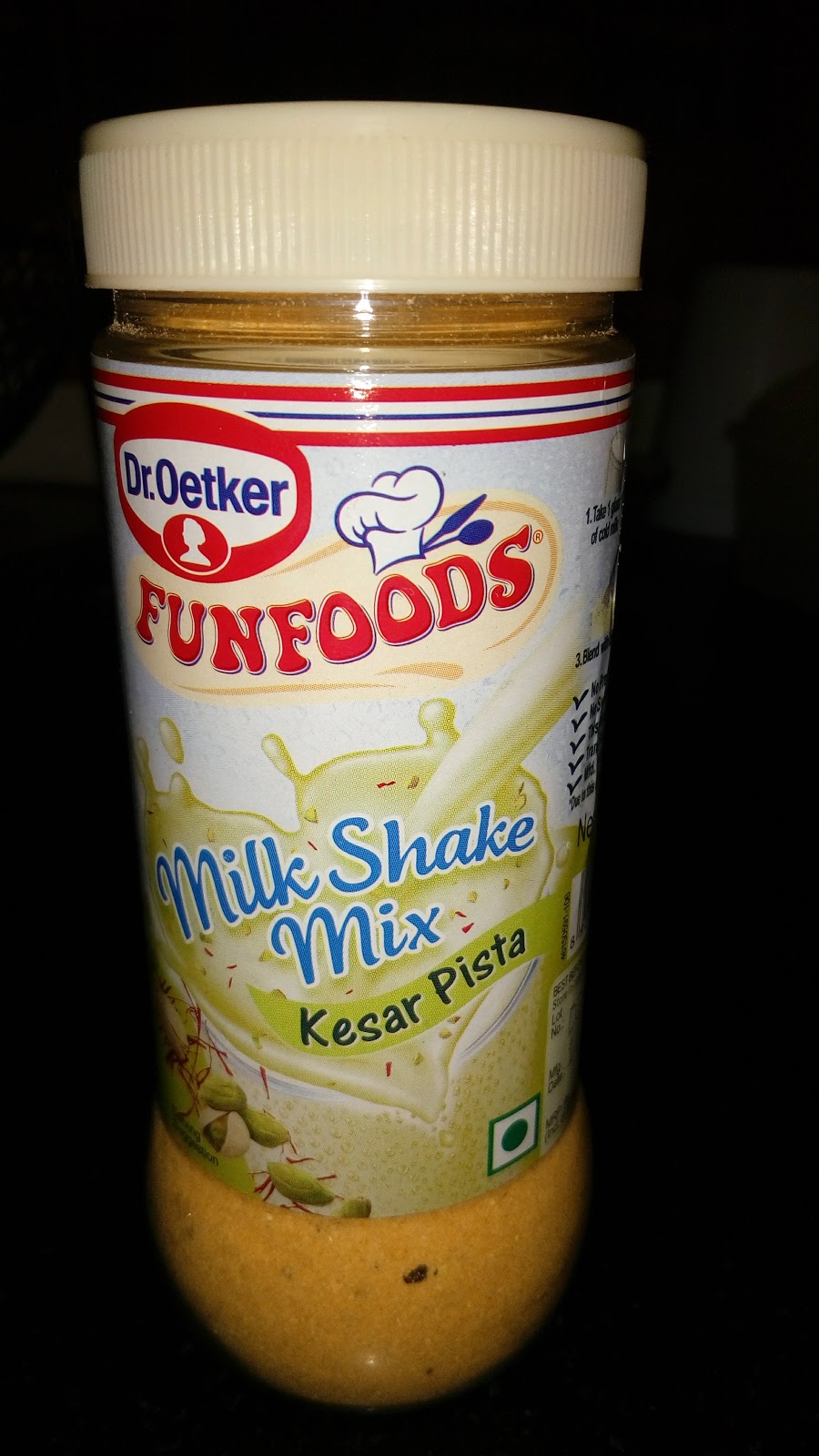 Dr. Oetker Funfood's Milk Shake Mix In Kesar Pista And Badam Elaichi