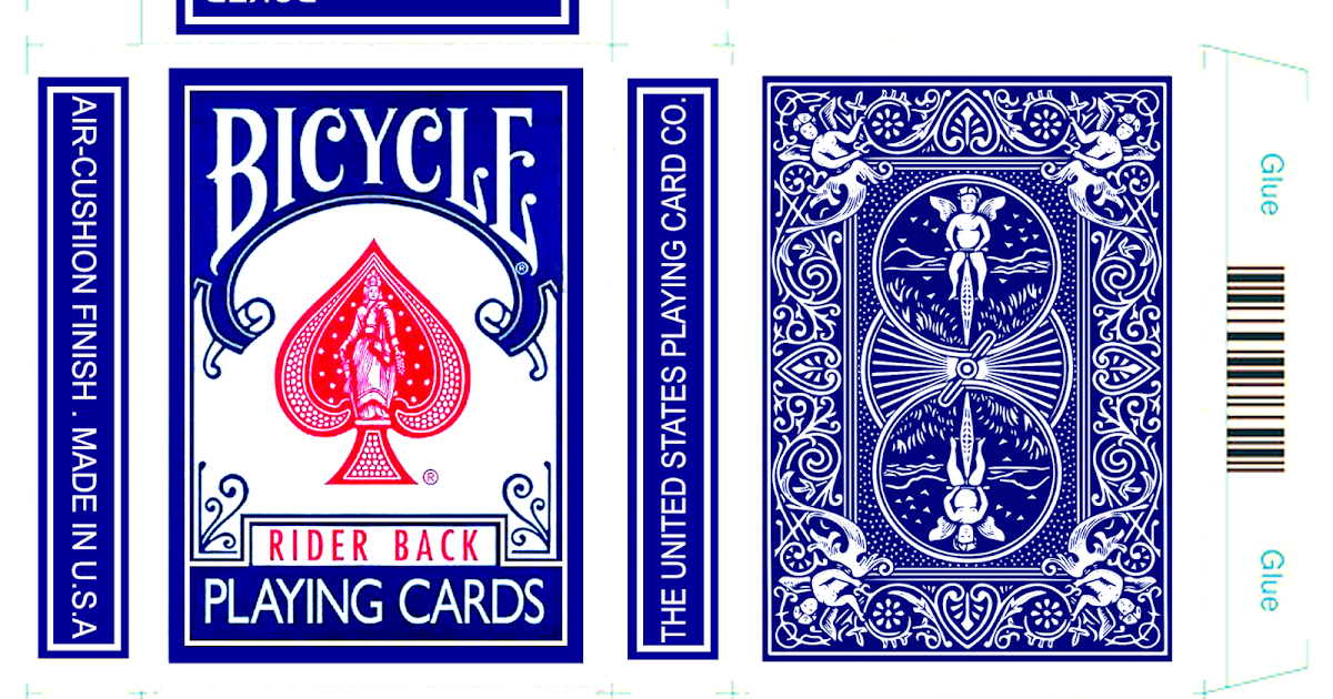 Bicycle Playing Card Box Template