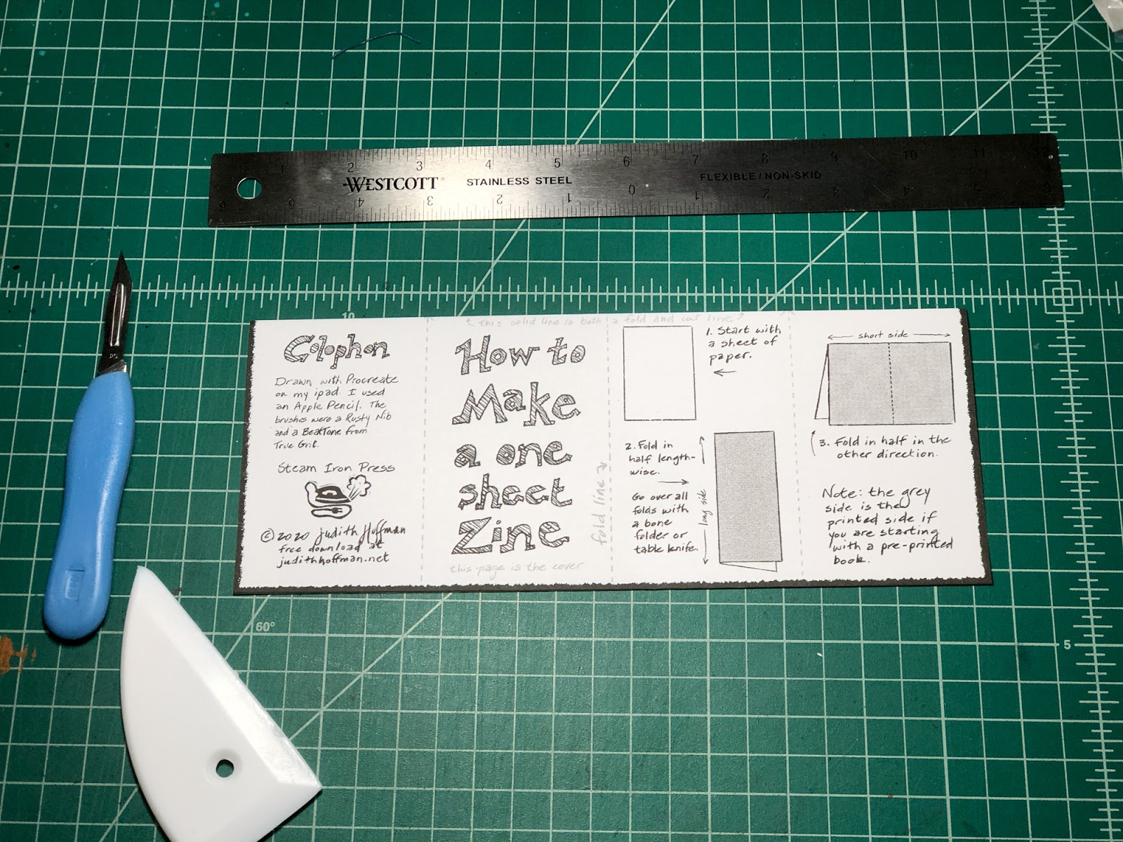 Judith Hoffman Blog: How to make a one sheet book