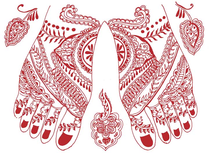 CLIP ARTS AND IMAGES OF INDIA: Mehandhi ( Marudhani )