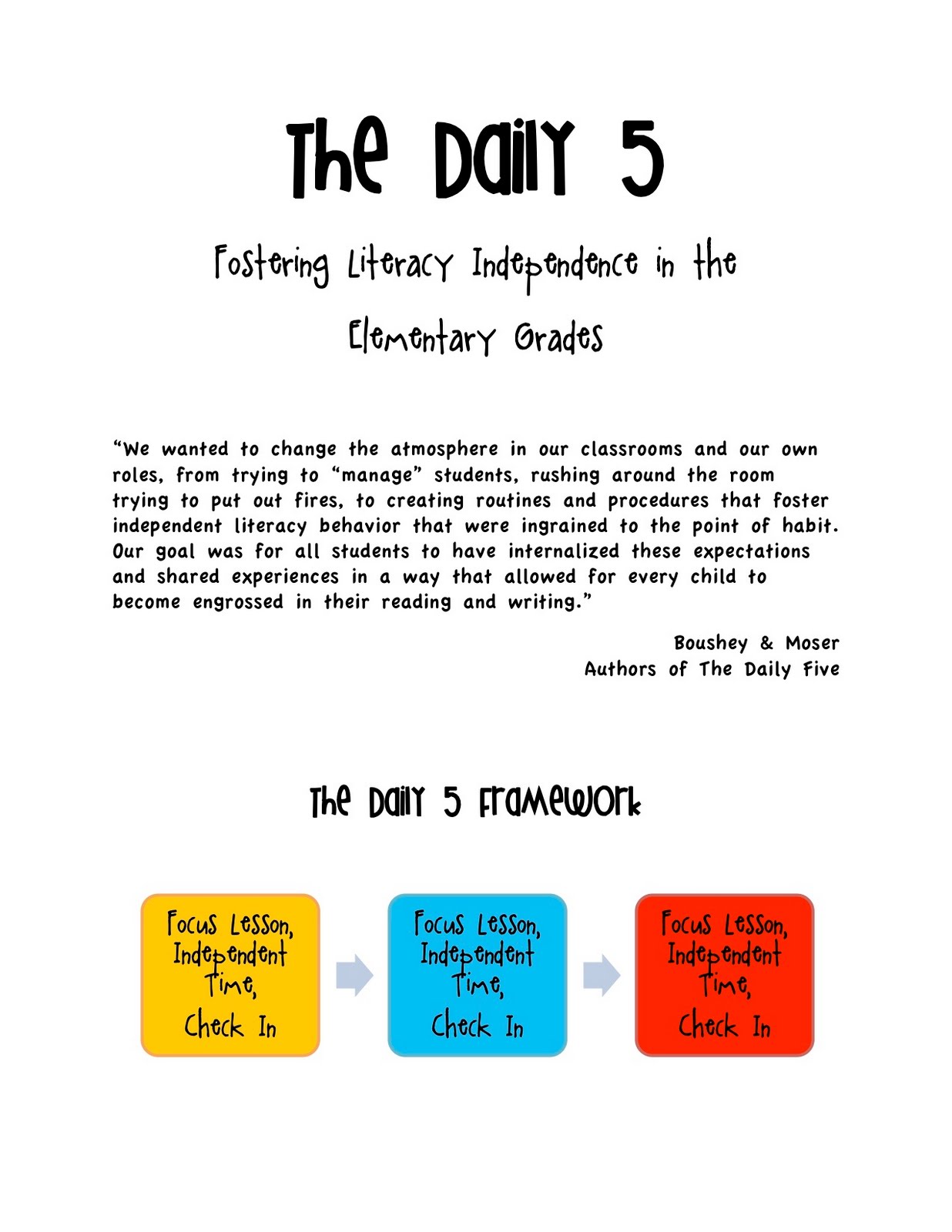 Flipping for First Grade!: Daily 5