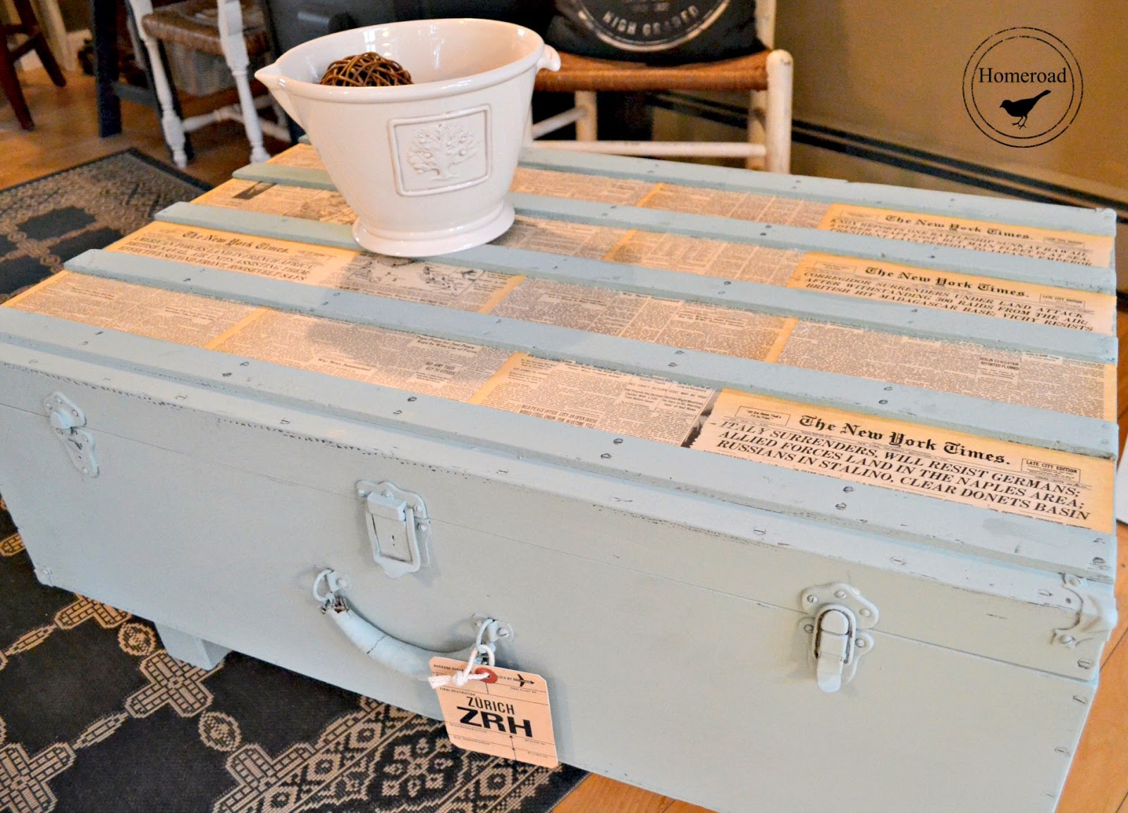 Vintage Book Page Trunk