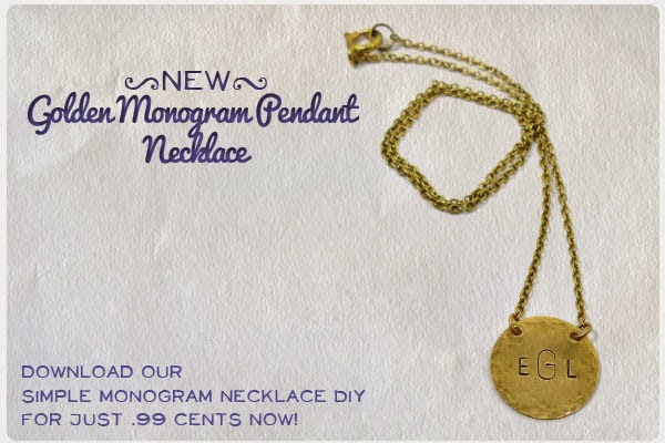 shiny little things: Monogram necklace DIY and kit