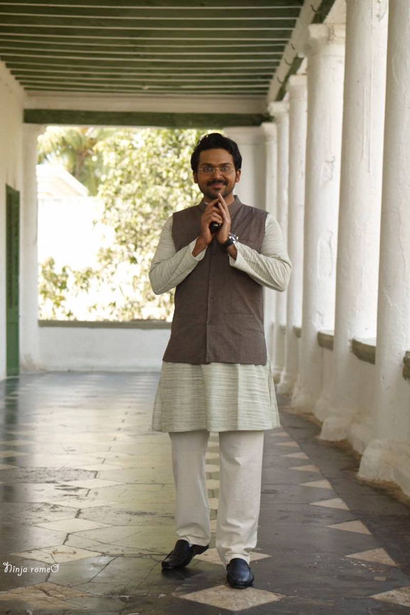 Karthi - Politician look in Saguni - Movie ...