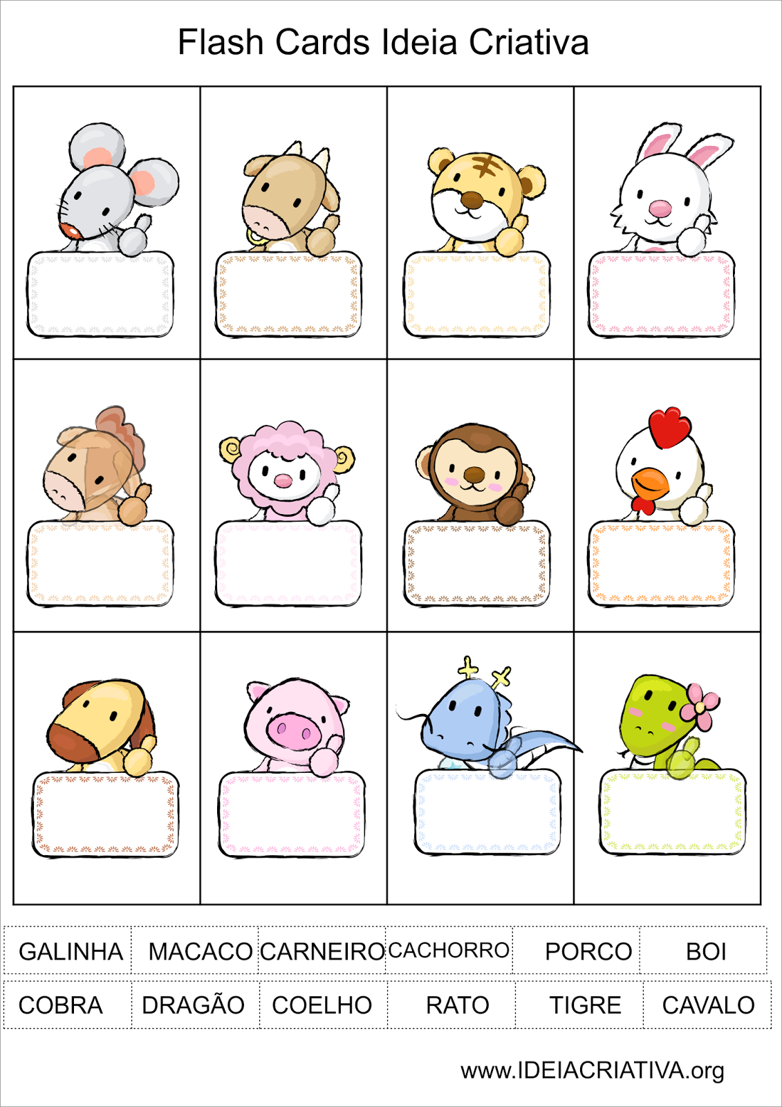 Pedagogia Século XXI: Ficha permanente para auto ditado animais