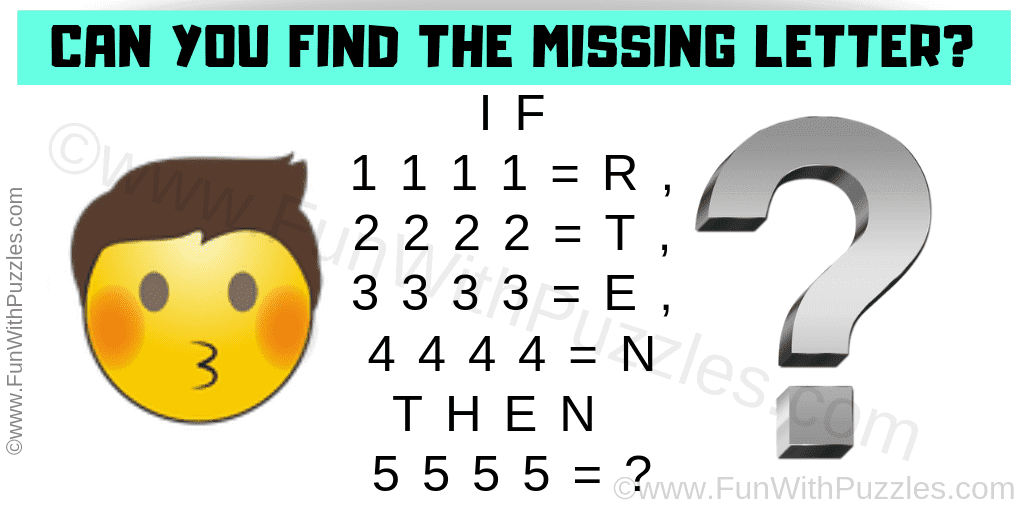 Missing Letter Reasoning Puzzle for 7th Grade Students