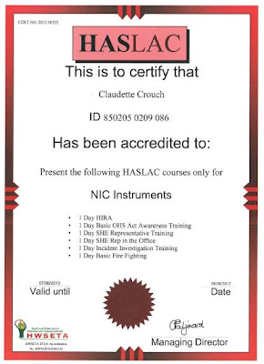 NIC Instruments & Engineering (Pty) Ltd: NIC IN-HOUSE TRAINING CAPABILITIES