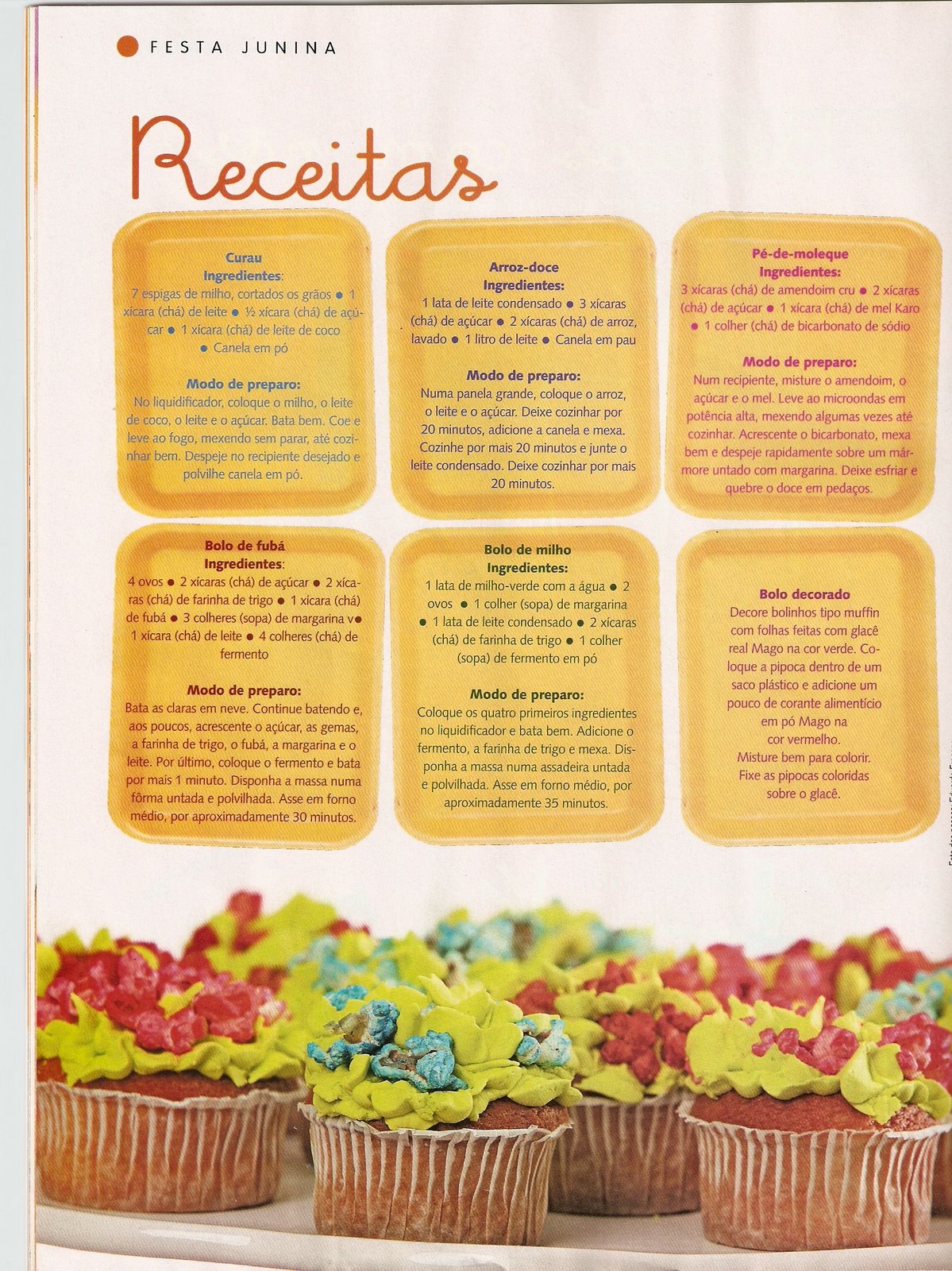 CANTINHO DAS RECEITAS: * RECEITAS - FESTA JUNINA