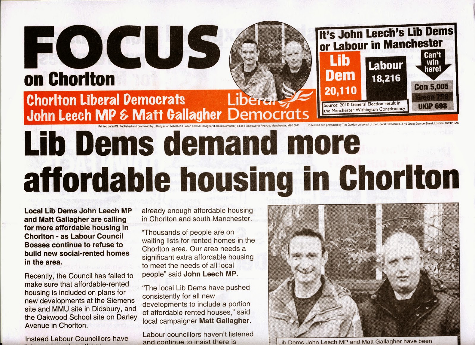 Life in a marginal: a Libdemalanche of leaflets