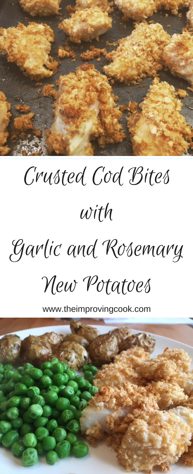 Crusted Cod Bites with Garlic and Rosemary New Potatoes