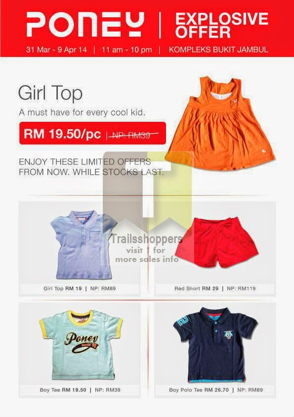 Poney Explosive Offer Clearance Fair: 31 MAR - 9 APR 2014 Kids Clothes ...