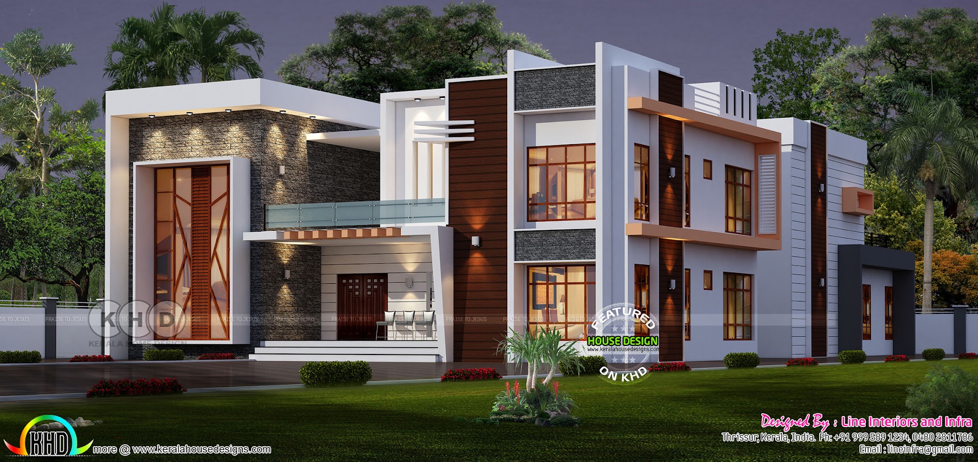 Elevated Contemporary home plan - Kerala Home Design and Floor Plans ...