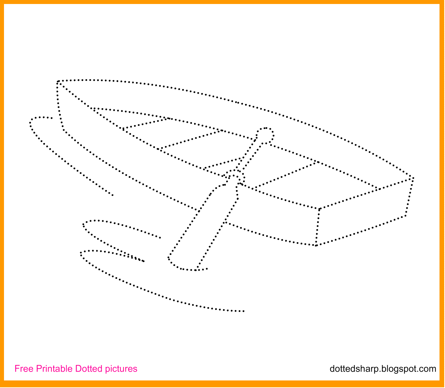 Free Dotted Printable for kids: Dotted Boat drawing Free Dotted Printable for kids: Dotted Boat drawing