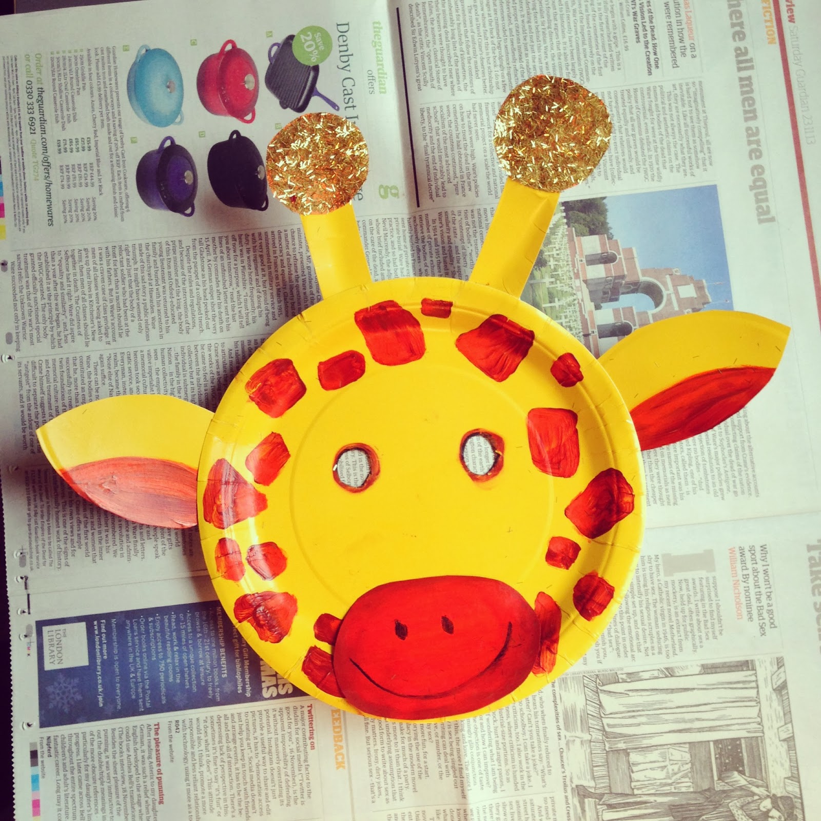 my crafty little blog: Paper Plate Masks