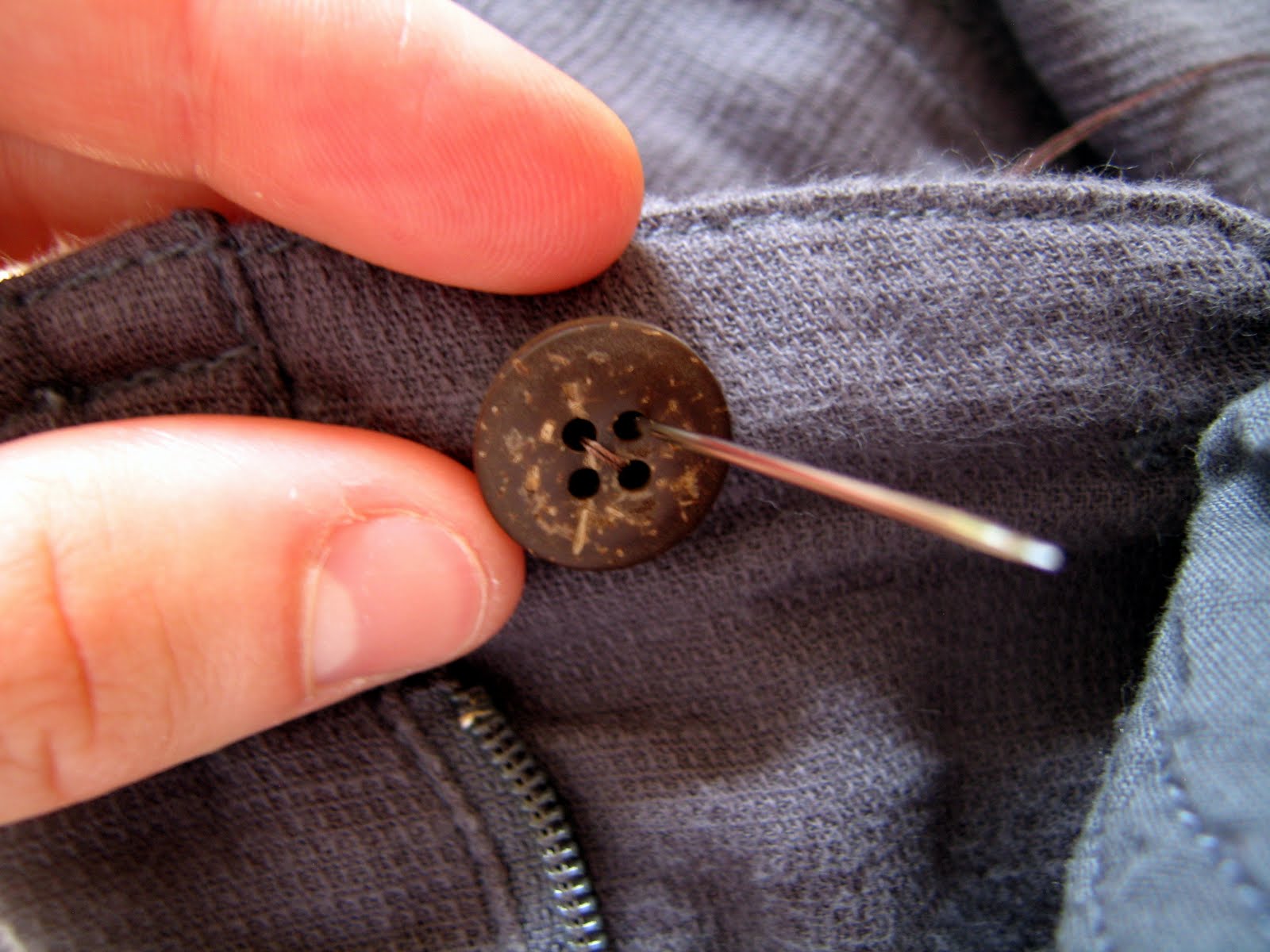 Candidly Kate: ˚tutorial˚ Sewing on a Button