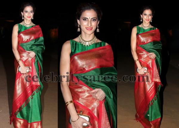 Shilpa Reddy Green Traditional Sari - Saree Blouse Patterns