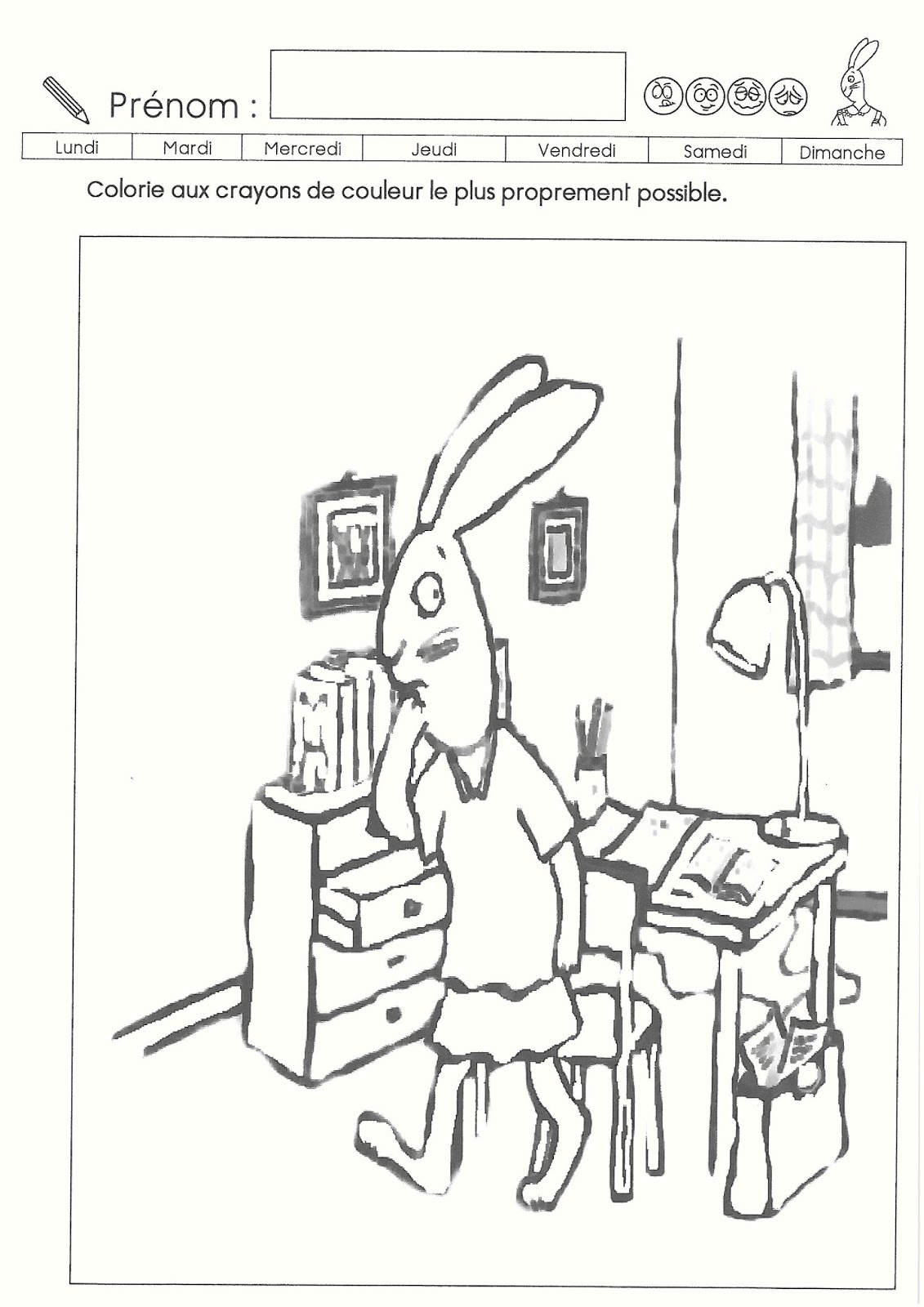 Maternelle: La rentrée de la mâitresse, exploitation, graphisme