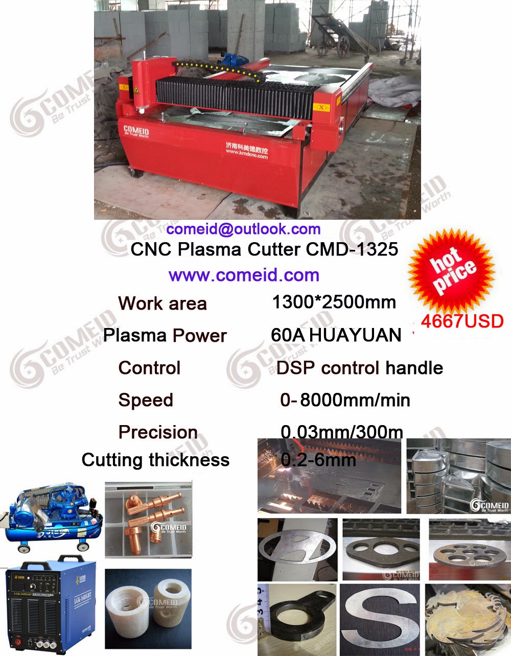 CNC-Salon: Fast Speed CNC Plasma Cutter with Hot Price.