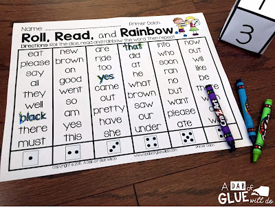 A Dab of Glue Will Do: Winner Wednesday: Popcorn Words Bundle: Dolch Primer