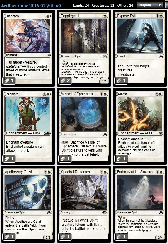 Magic the Gathering Adventures: Artifact Cube 2016 Draft: Three Paper Decks