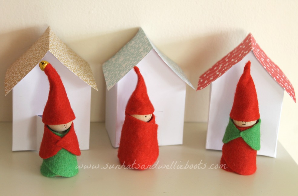 Sun Hats & Wellie Boots: DIY Paper Elf Houses - Perfect for an Advent ...