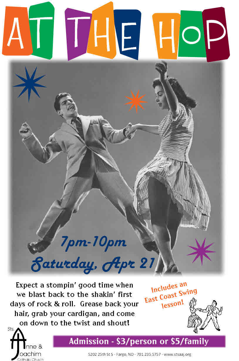 Fargo-Moorhead Catholic Young Adults: At The Hop Dance on Saturday ...