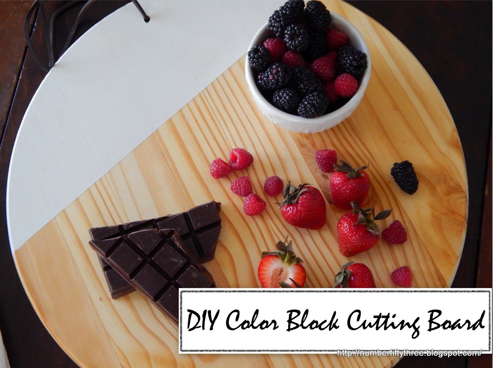 Number Fifty-Three: DIY Color Block Cutting Board