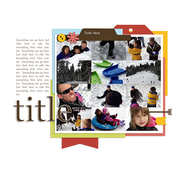 Using Contrast in Photo Collages / Scrapping with Liz