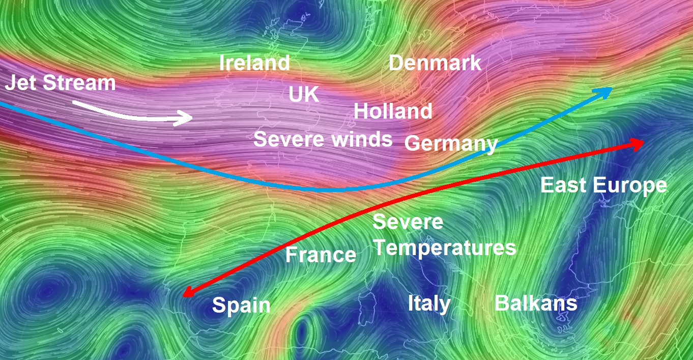The Big Wobble : Europe cut in half by crippling Jet Stream bringing ...