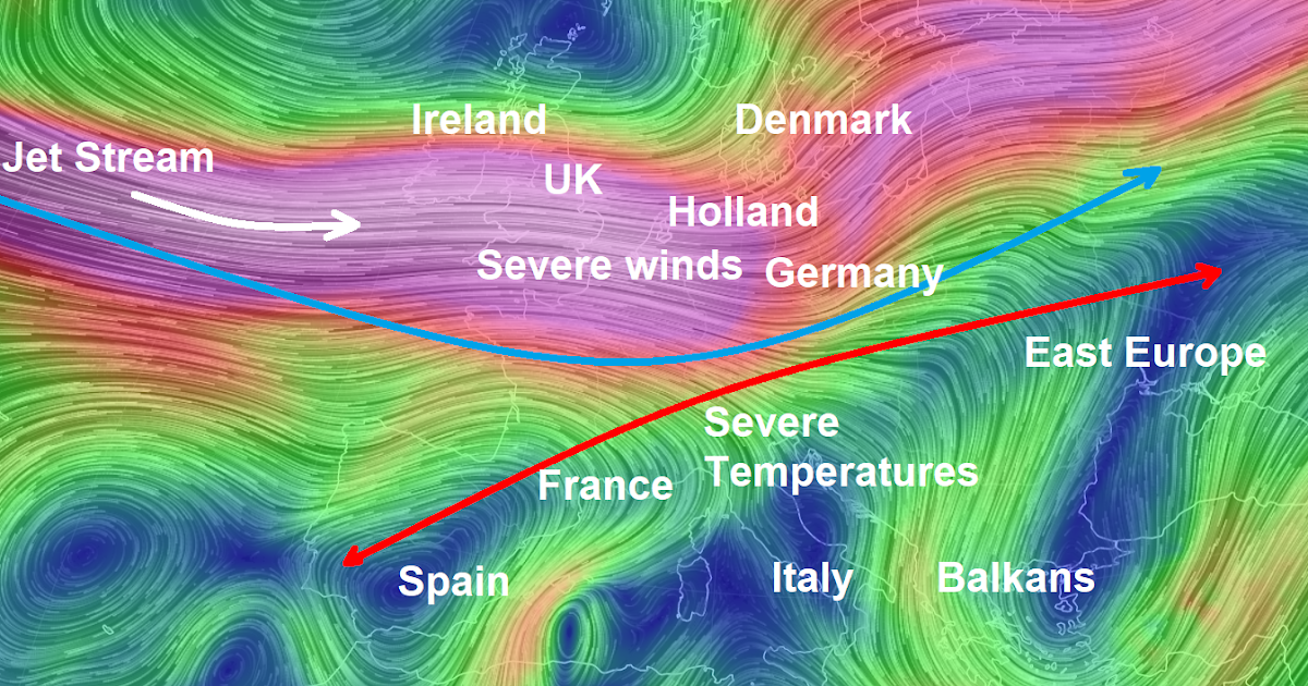 The Big Wobble : Europe cut in half by crippling Jet Stream bringing ...