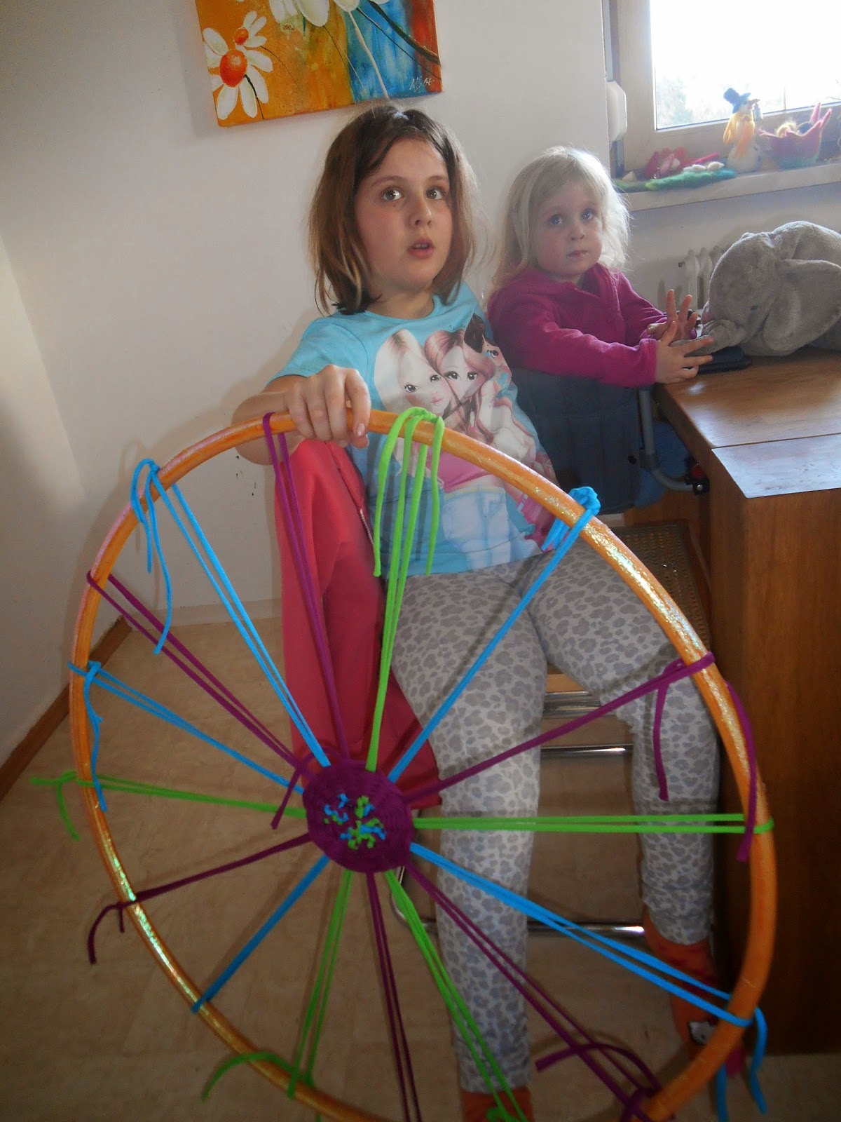 Unsre Kinder ....... unser Leben : NINA'S Projekt ...Teppich weben mit ...