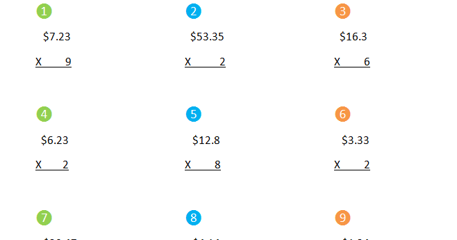 Bro and Sis Math Club: Multiplying Money